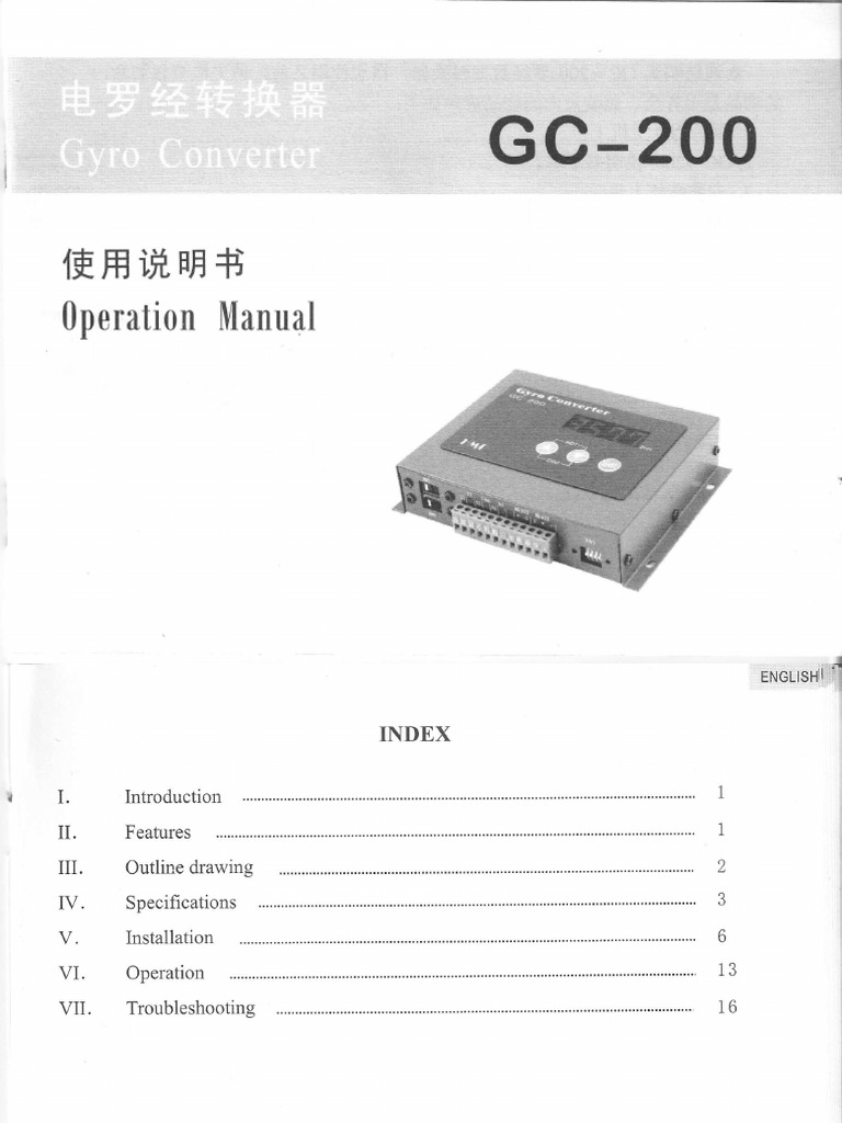 Gyro GC-200 Converter | PDF