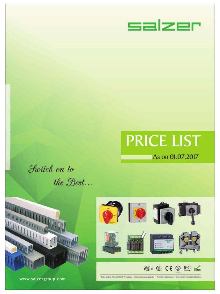Salzer | PDF | Switch | Electrical Connector