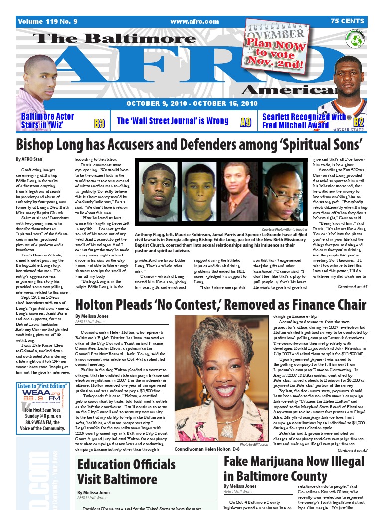 Baltimore Afro-American Newspaper, October 9, 2010 | PDF | Debit Card ...