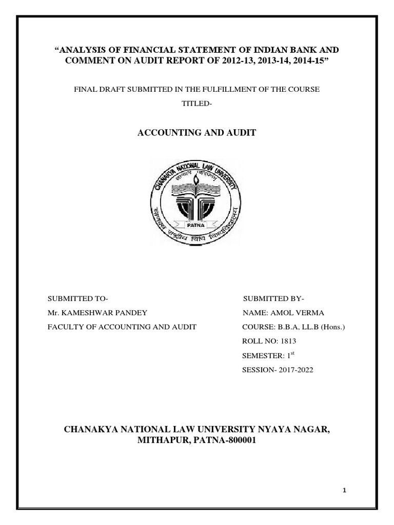Accounts Final Draft | PDF | Bookkeeping | Debits And Credits