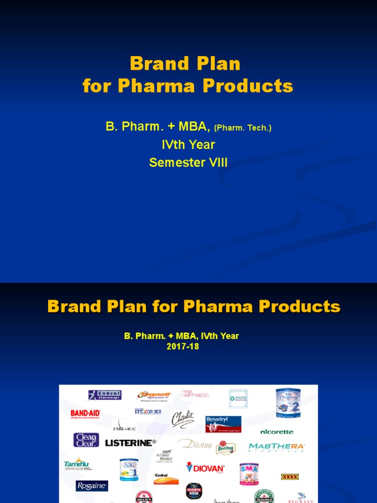 Brand Plan For Pharma Products - Lecture Slides | Download Free PDF ...