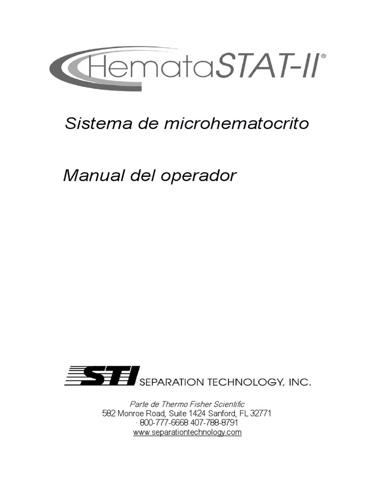 Manual Centrifugadora Hematastat - En.es | PDF | Infección transmitida ...