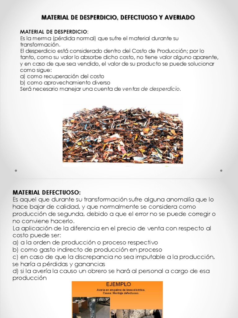 Material Desperdicios | PDF