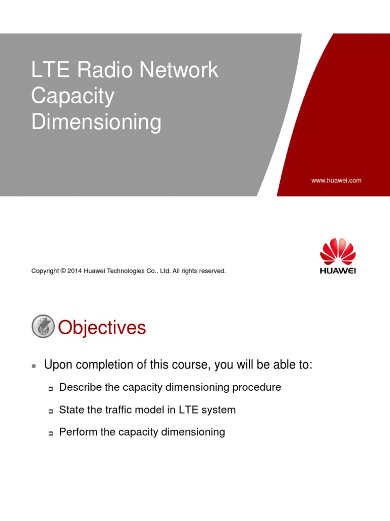 17 Oep100320 Lte Radio Network Capacity Dimensioning Issue 1 11 Pdf Internet Protocols
