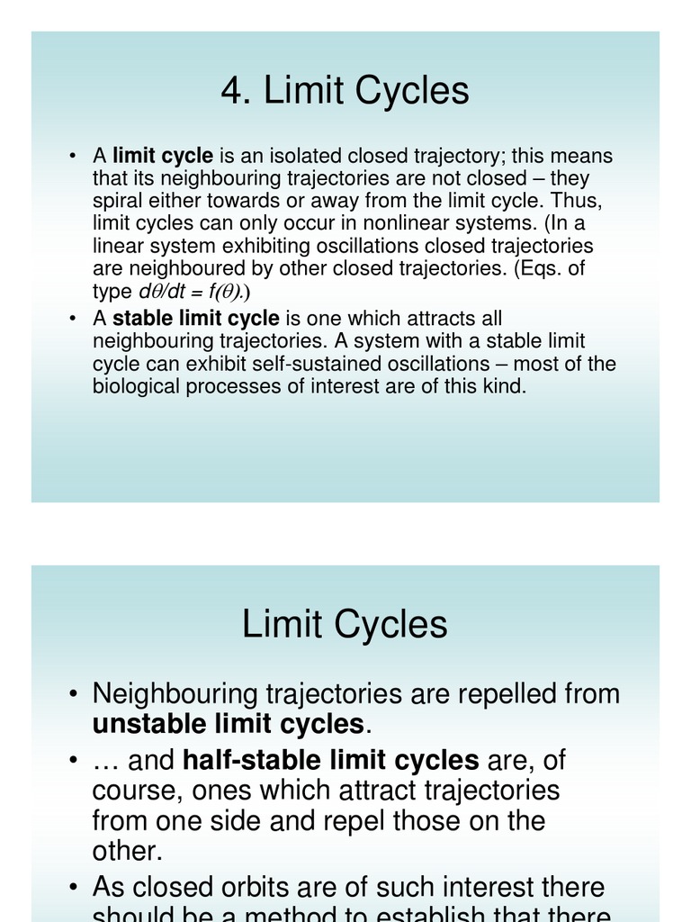 Limit Cycle | PDF | Eigenvalues And Eigenvectors | Mathematical Physics