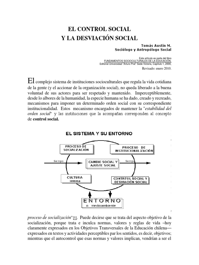 Control Social y su Rol Educativo | PDF | Socialización | Sociedad