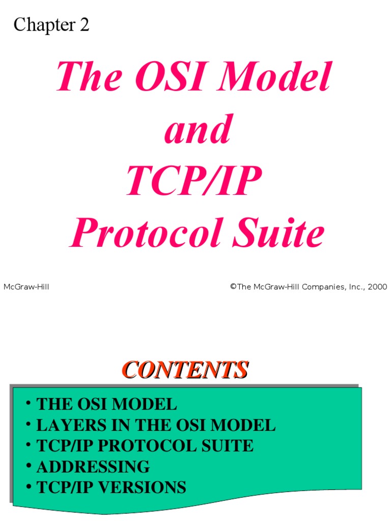 The Osi Model and Tcp/Ip Protocol Suite: Mcgraw-Hill ©the Mcgraw-Hill Companies, Inc., 2000 ...