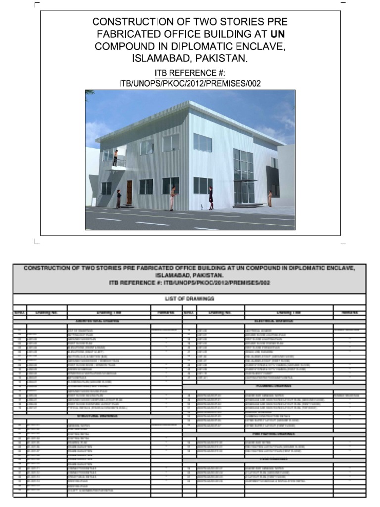UNOPS - Drawings Part 1 PDF | PDF | Framing (Construction) | Buildings ...