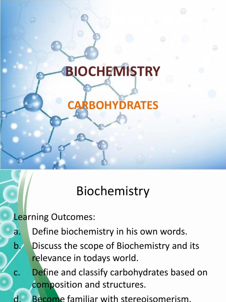 Biochemistry: Carbohydrates Guide | PDF | Polysaccharide | Carbohydrates