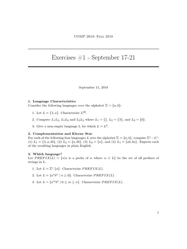 Questions Set 1 | PDF | Syntax (Logic) | Computer Science