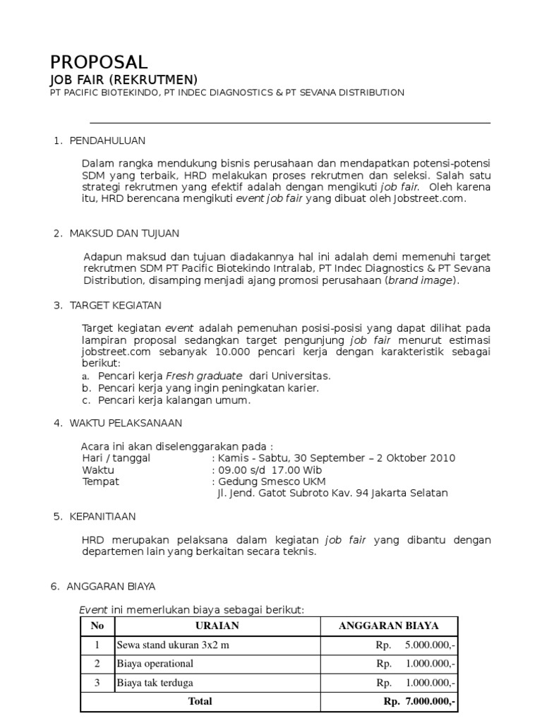 Rekrutmen Job Fair | PDF