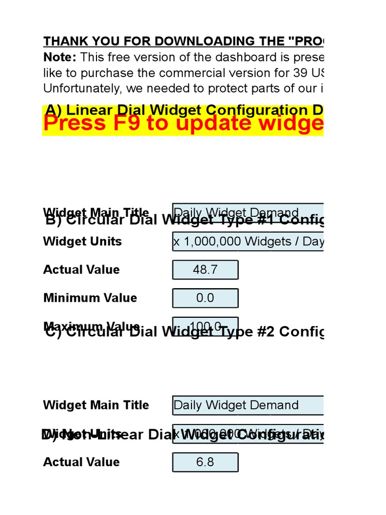 Excel Dashboard Widgets | Download Free PDF | Graphical User Interfaces ...
