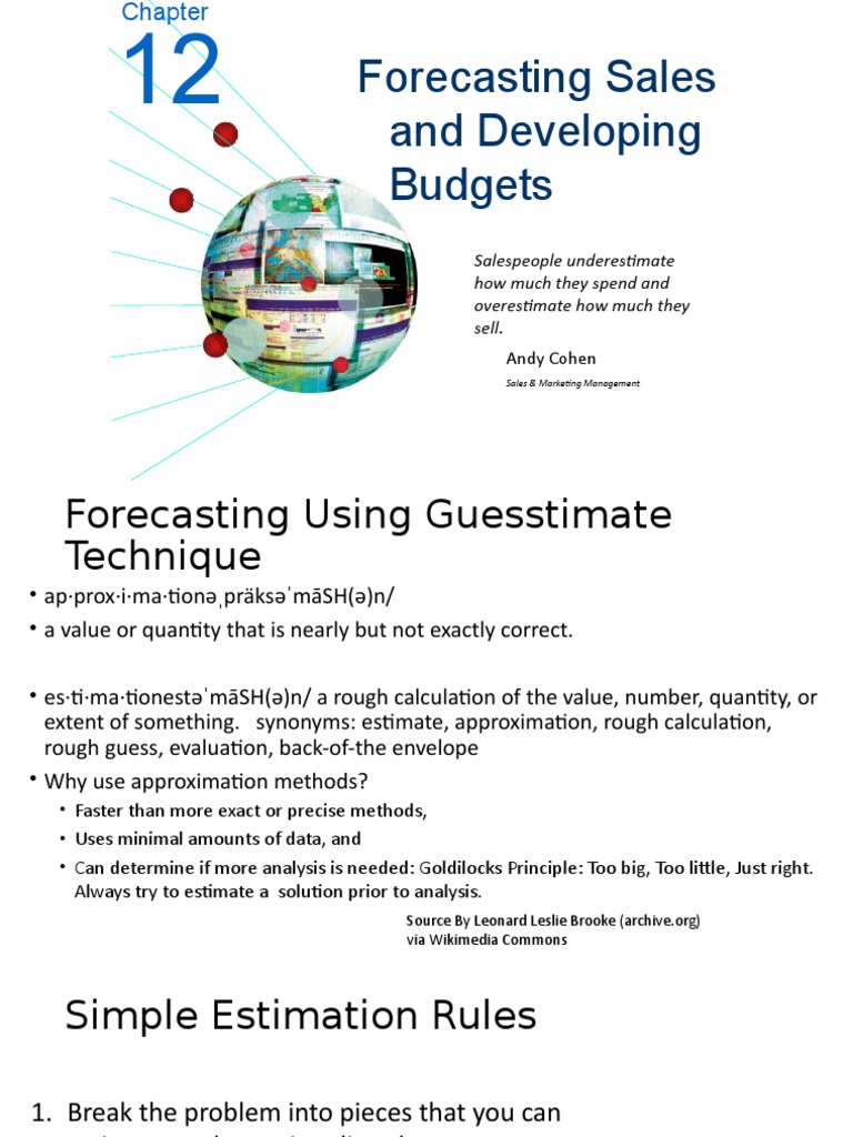 Forecasting Sales and Developing Budgets | PDF | Forecasting | Moving Average