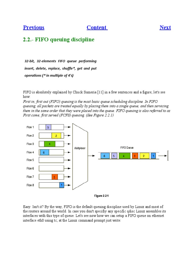 Configuring and Analyzing a FIFO Queueing Discipline in Linux | PDF | Network Congestion ...