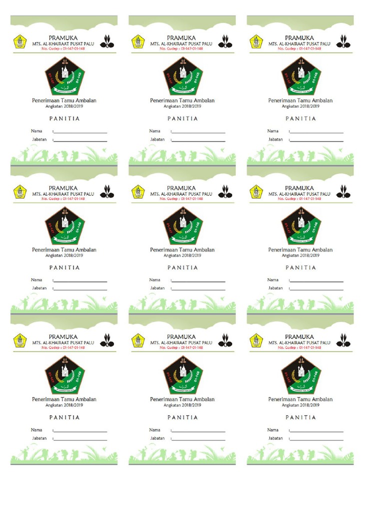 Desain ID Card Pramuka | PDF