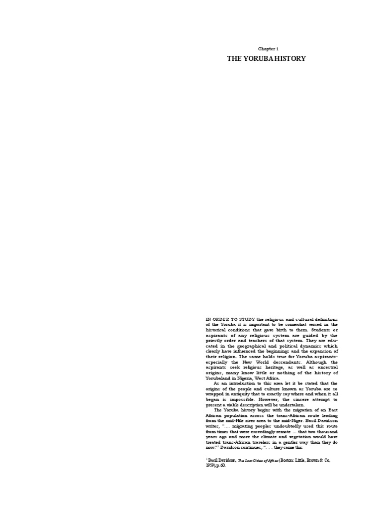 The Yoruba History | PDF