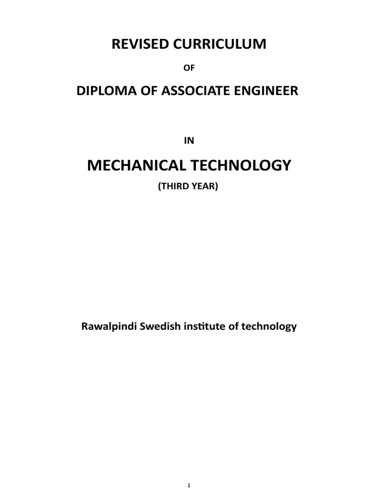 DAE MECHANICAL TECHNOLOGY (3rd Year) | PDF | Steam Engine | Pump