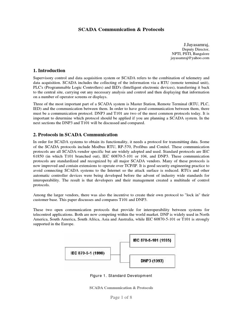 SCADA Communications and Protocols PDF | PDF | Scada | Data Transmission