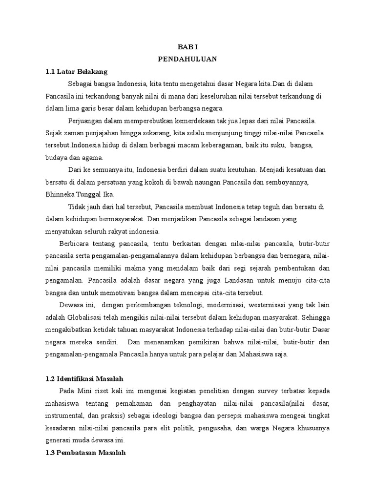 Miniriset Pancasila | PDF