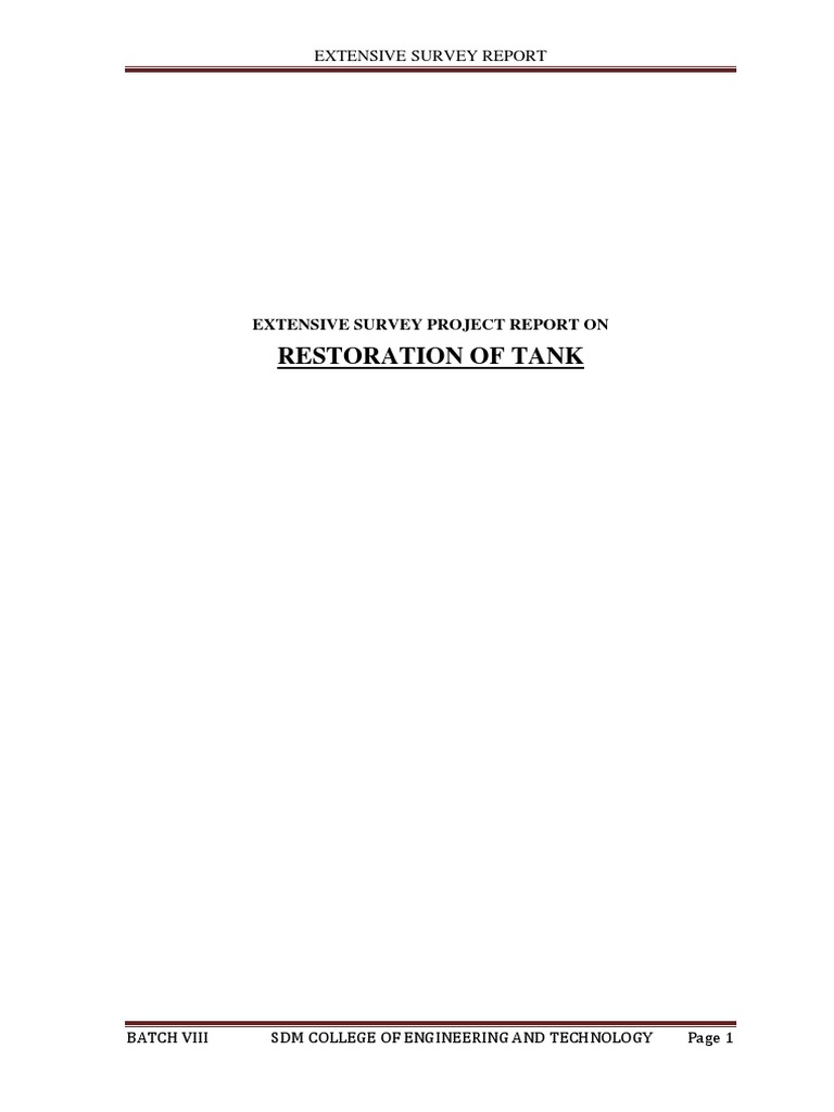 Old Tank Project 2016 | PDF | Dam | Irrigation