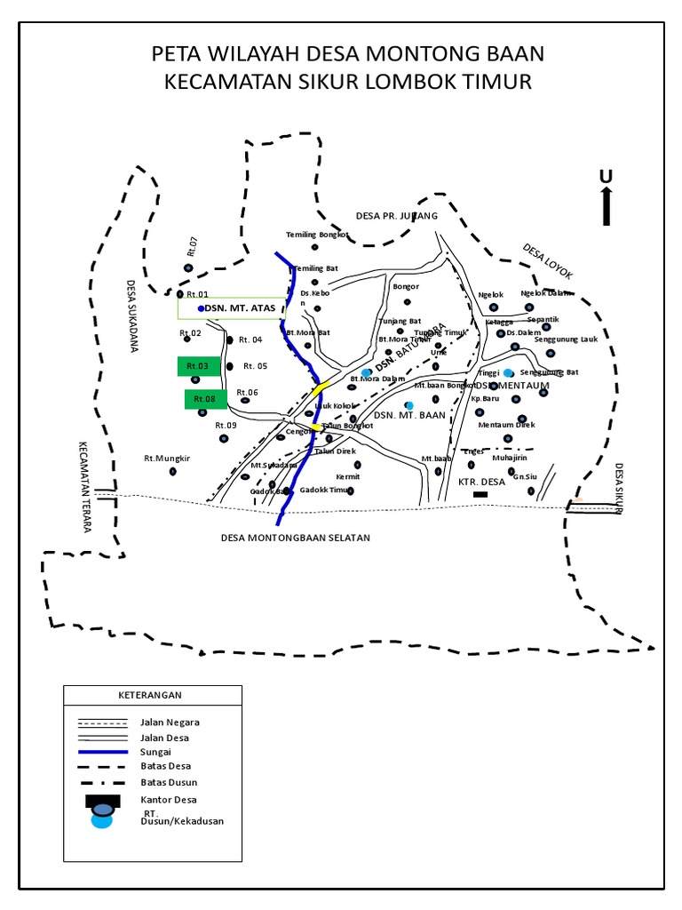 Peta Desa Montongbaan 2014 | PDF