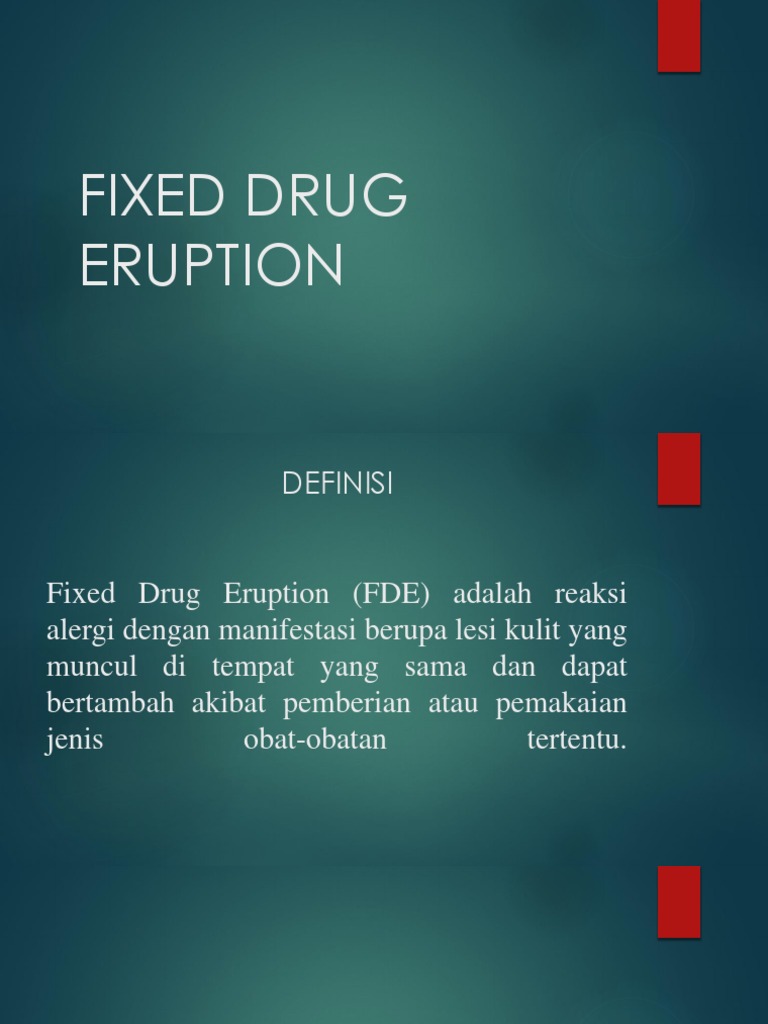 Fixed Drug Eruption Overview | PDF