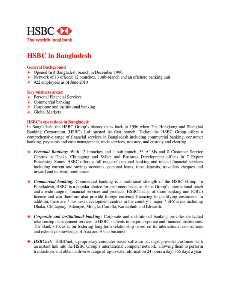 HSBC Background | Hsbc | Securities (Finance)