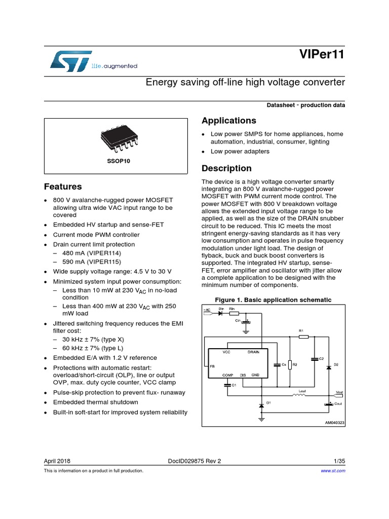 En - DM00335815 Datasheet | PDF | Field Effect Transistor | Mosfet