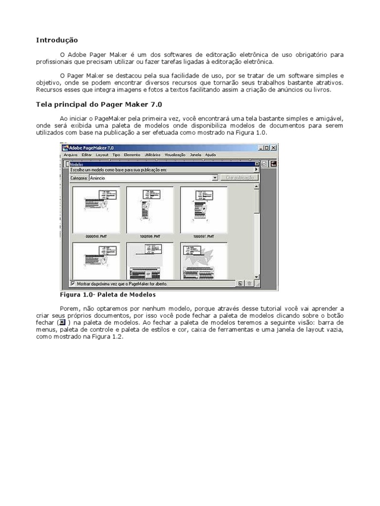 Apostila Pagemaker 70 Pdf Tipos De Letra Janela Informática