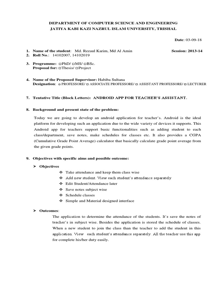 Final Year Proposal | PDF