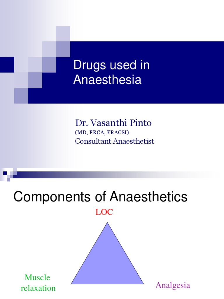Drugs Used in Anaesthesia | PDF | Anesthesia | Acetylcholine