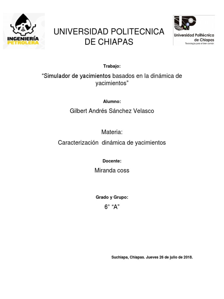 Caracterizacion Dinamica de Yacimientos | PDF | Simulación | Fluido