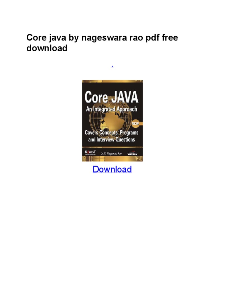 Corejavabynageswararaopdffreedownload PDF | PDF | Java (Programming Language) | Computing Platforms