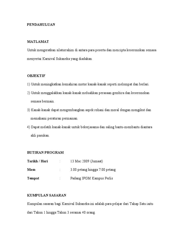 Contoh KERTAS KERJA | PDF