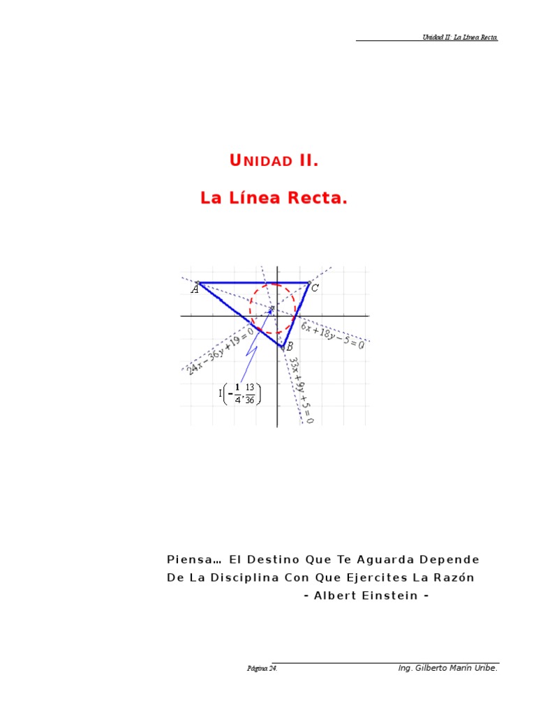 Unidad 2 - La Línea Recta | PDF | Triángulo | Línea (geometría)