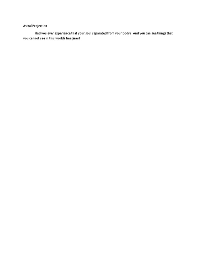 Astral Projection | PDF