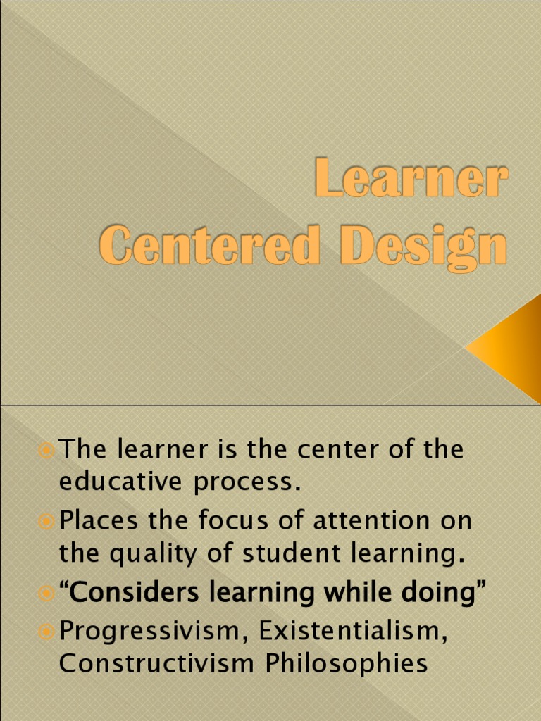 Learner Centered Design | PDF