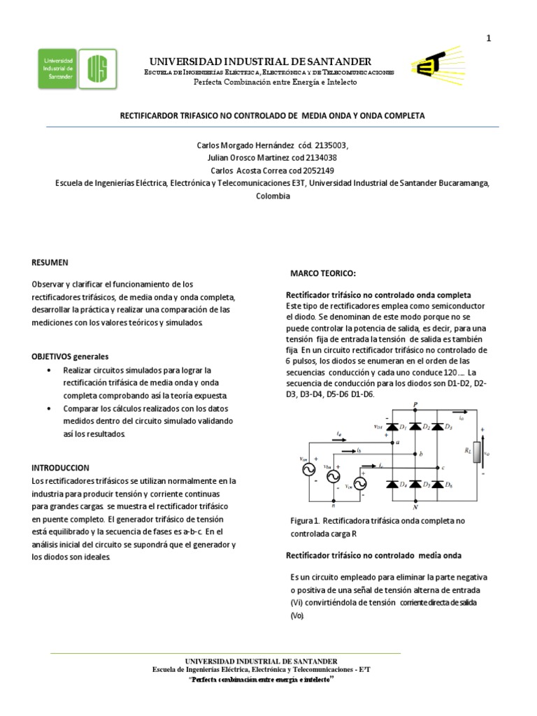 Laboratorio 2 Electronica | PDF | Rectificador | Diodo