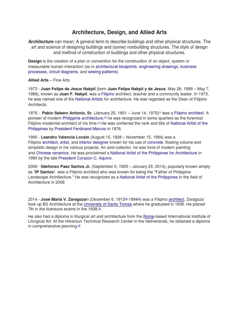 Architecture, Design, and Allied Arts | PDF | Art