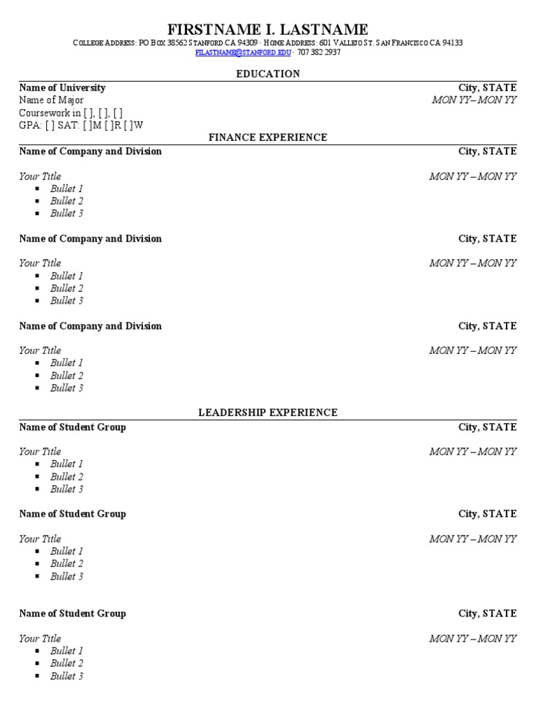 Investment Banking CV Template | PDF | Software Development | Software ...