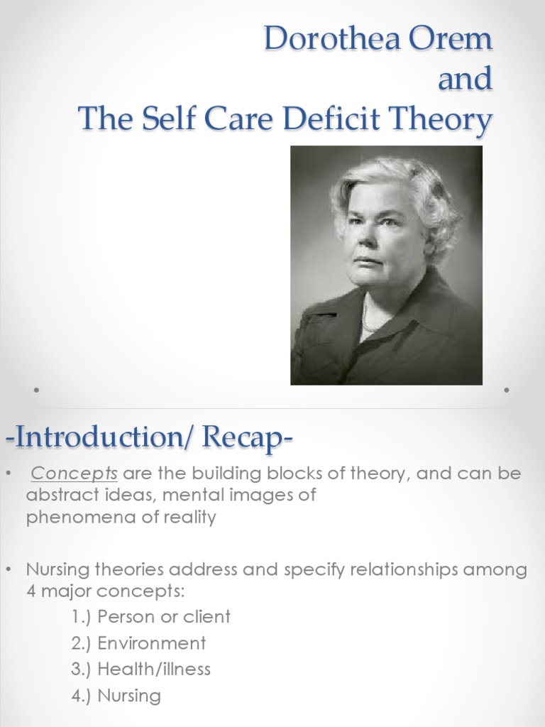 Dorothea Orem | PDF | Nursing | Metaphysics