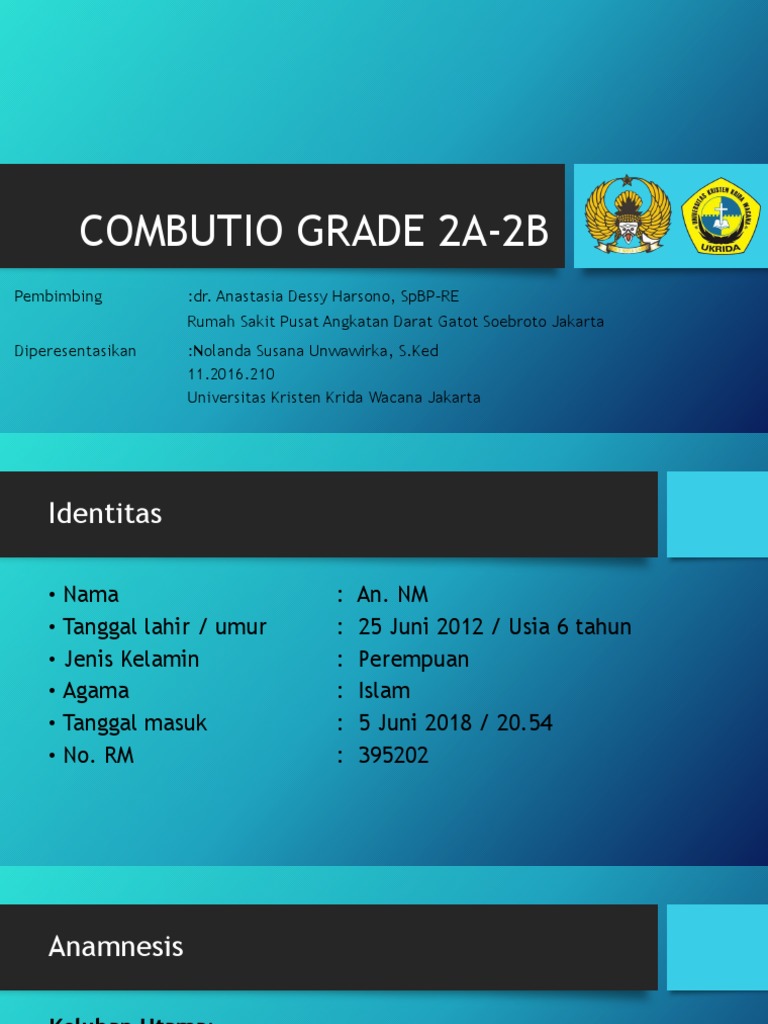 Luka Bakar Grade 2A-2B pada Anak | PDF