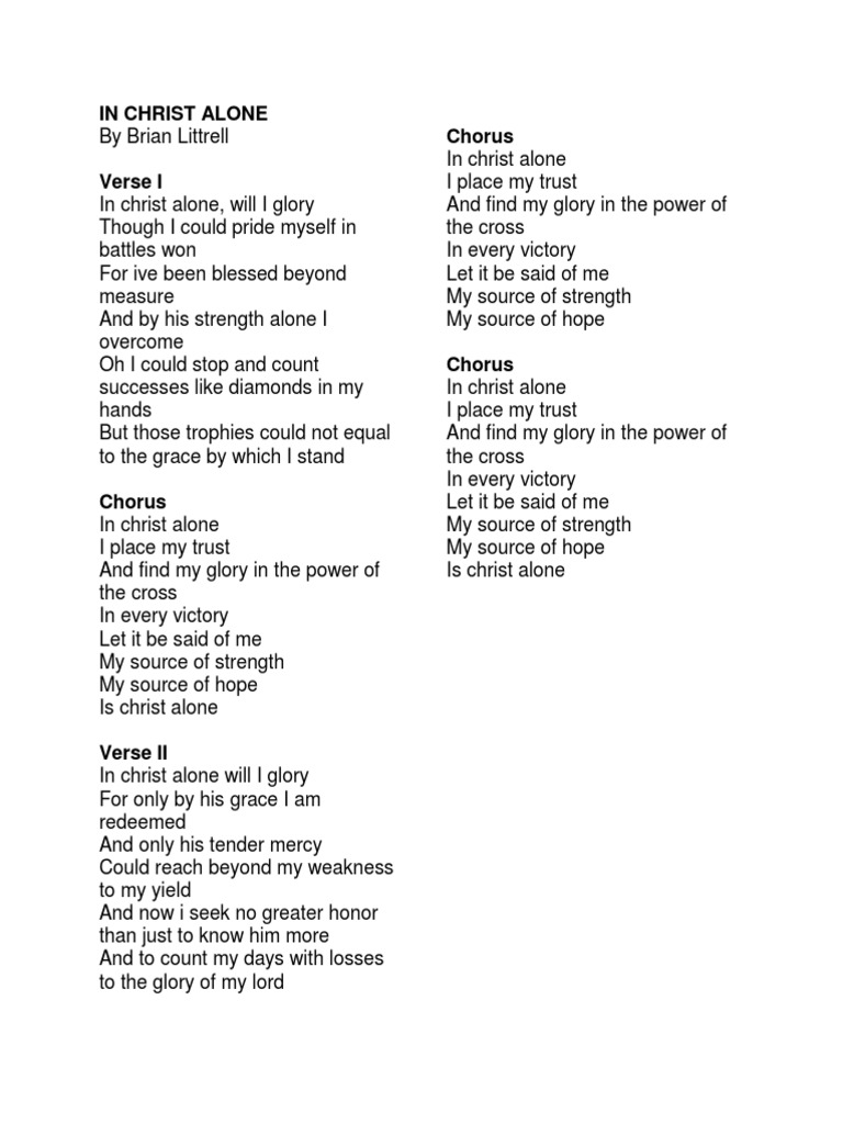 In Christ Alone | PDF