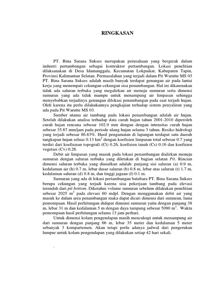 Ringkasan PT Bss | PDF