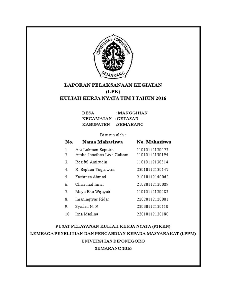 Contoh Laporan Desa | PDF