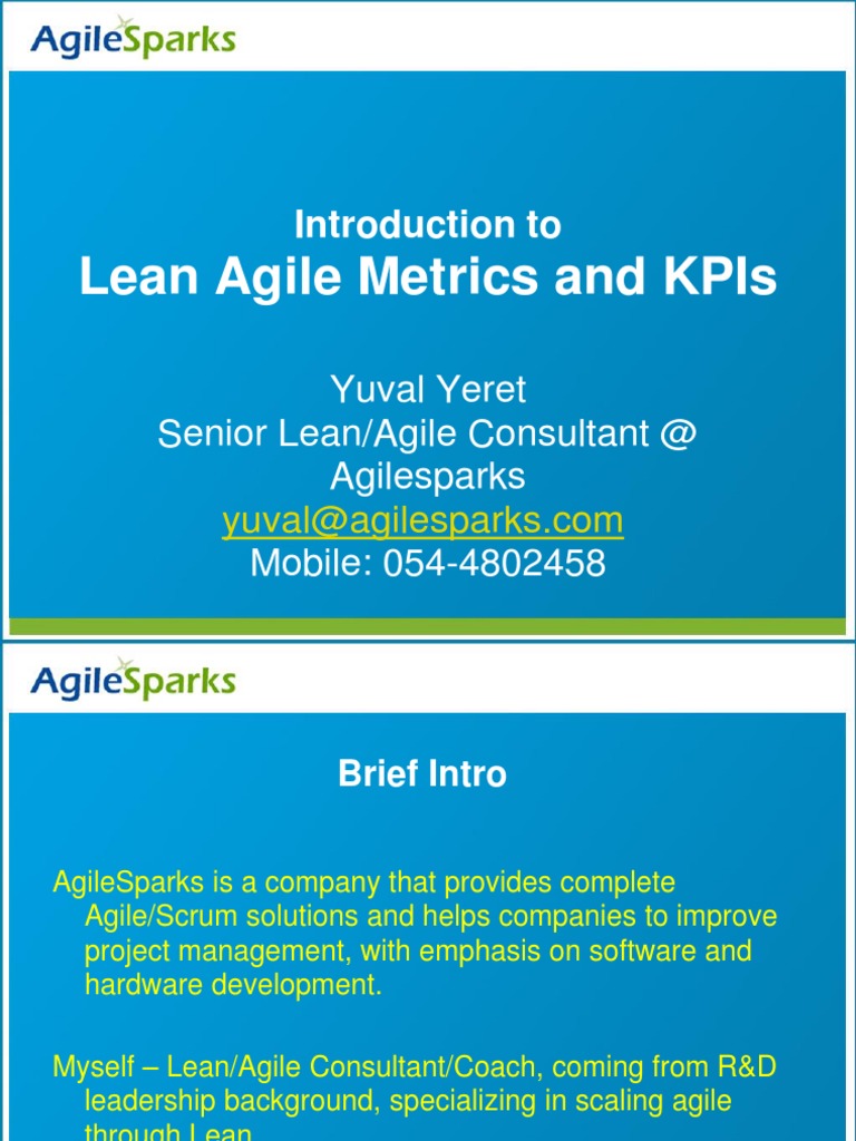 Lean Agile Metrics and Kpis: Introduction To | PDF | Agile Software ...