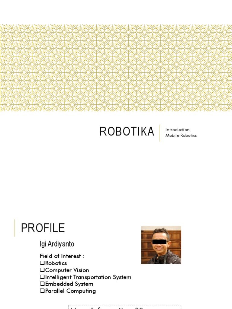 Robotika #1 - Introduction To Mobile Robotics | PDF | Robotics | Control Theory