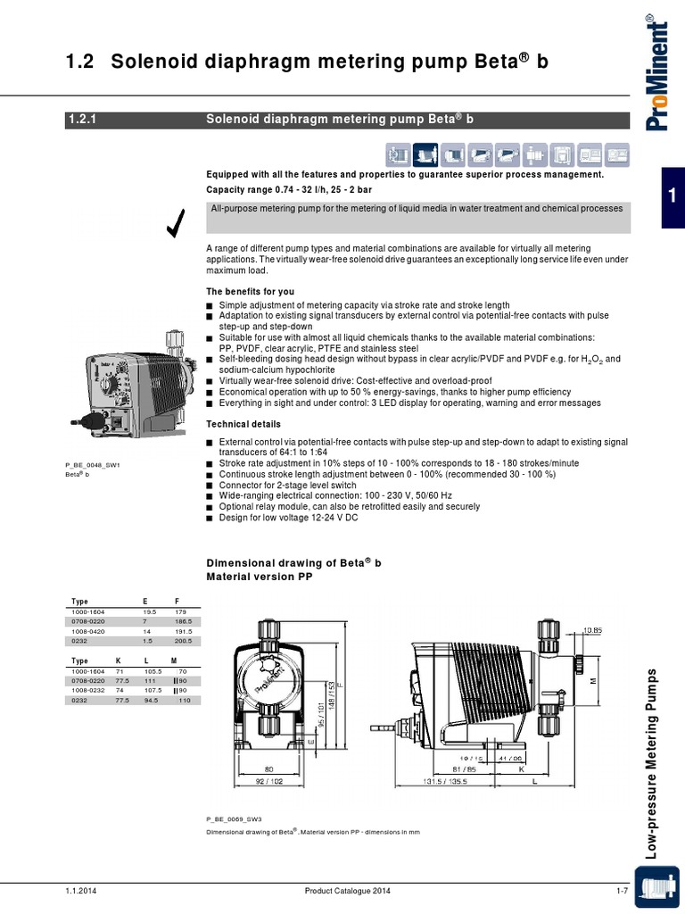 Dosing Pump Beta | PDF | Pump | Valve
