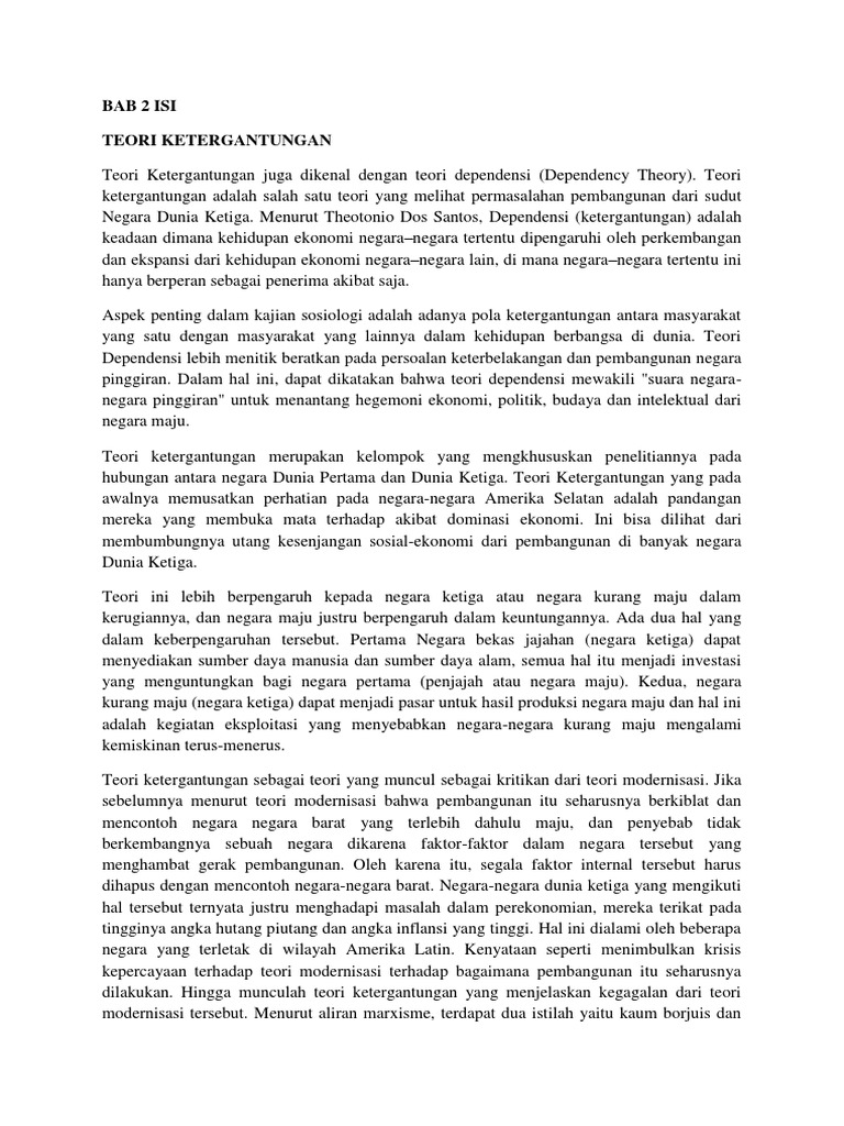 Bab 2 Isi Teori Ketergantungan | PDF
