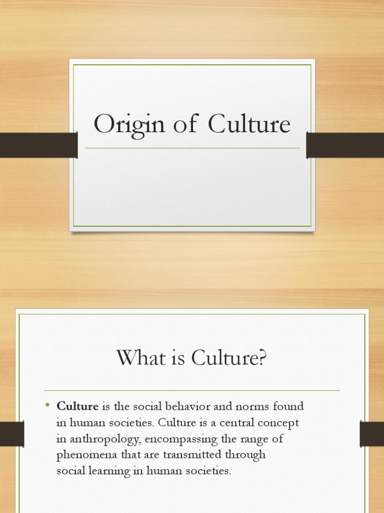Origin of Culture | PDF | Human | Morality